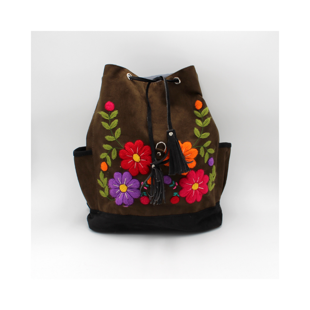 Ayacucho Suede Backpack - Olive Brown – Neroli Global