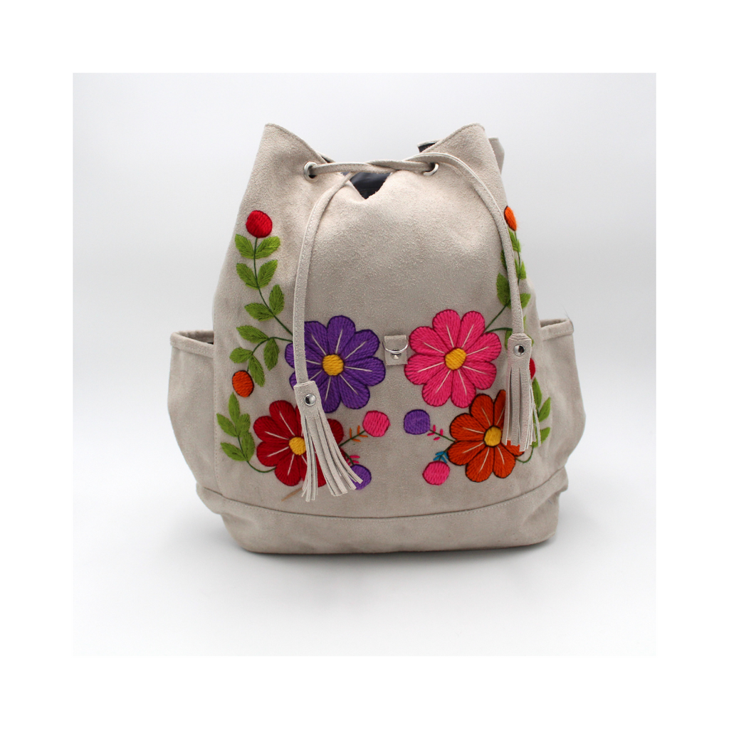 Ayacucho Suede Backpack - Winter White – Neroli Global